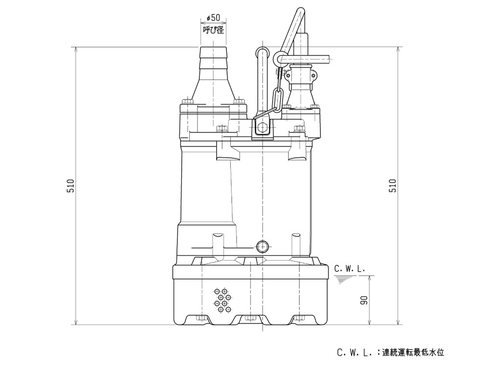 水中ポンプ 2インチ KTV2－37H 200V 高揚程 取扱商品｜奥村機械｜建設機械のレンタル・販売｜建設機械の総合レンタル